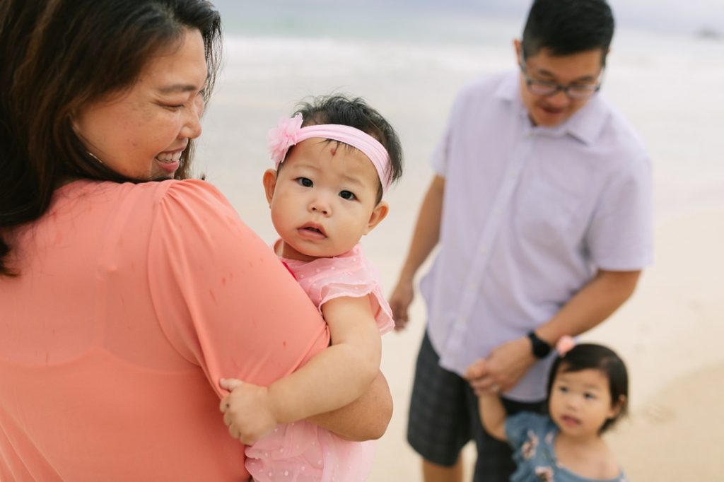 Kalama Beach Family Portraits | Celebrating One | Oahu Family Photos